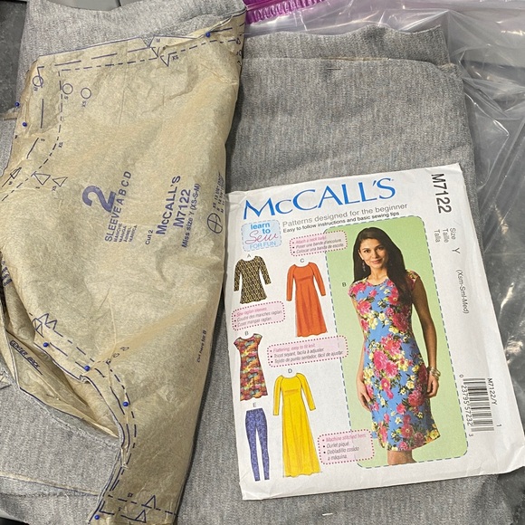 McCall's | Other | Mccalls M722 Sewing Pattern With Gray Fabric | Poshmark